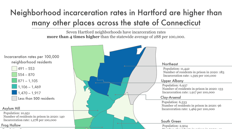 Neighborhood incarceration rates in Hartford are higher than ...