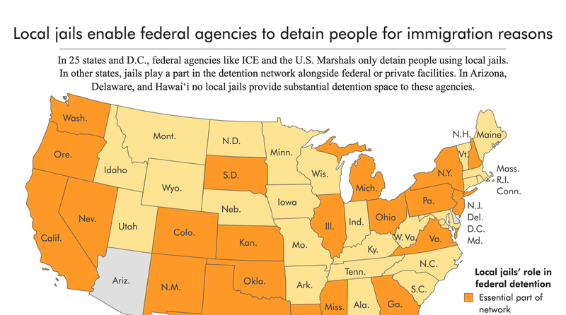 Local jails enable federal agencies to detain people for... | Prison ...