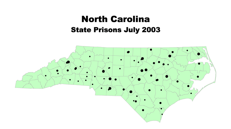 Map Of North Carolina Prison Locations