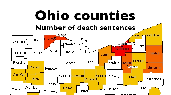 Ohio death row population by county | Prison Policy Initiative